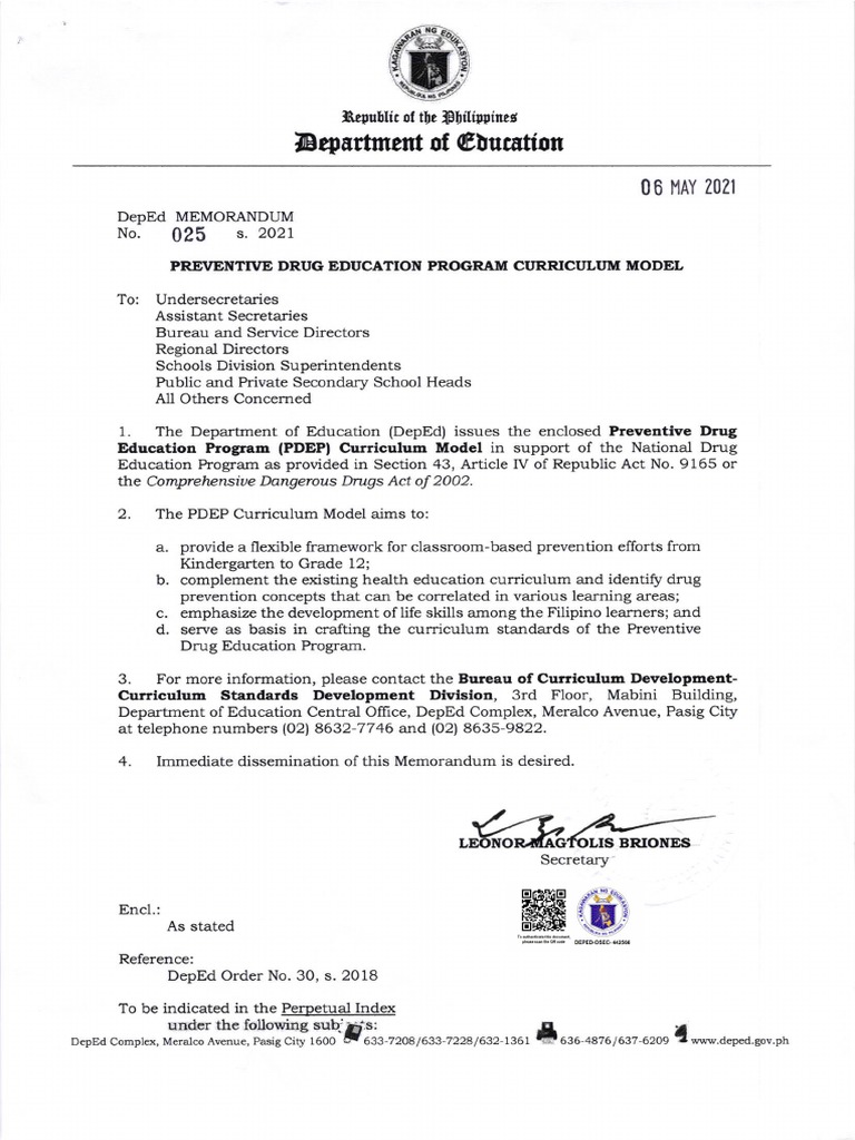 DM - s2021 - 025 - Preventive Drug Education Program | PDF