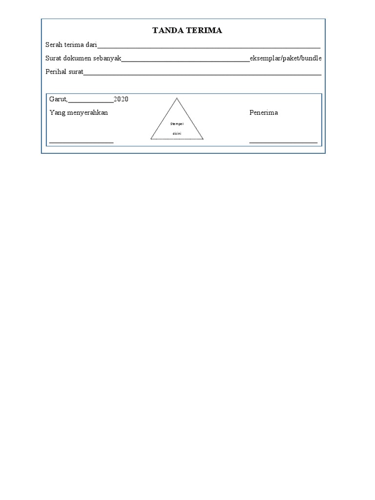 TANDA TERIMA Dan KWITANSI | PDF