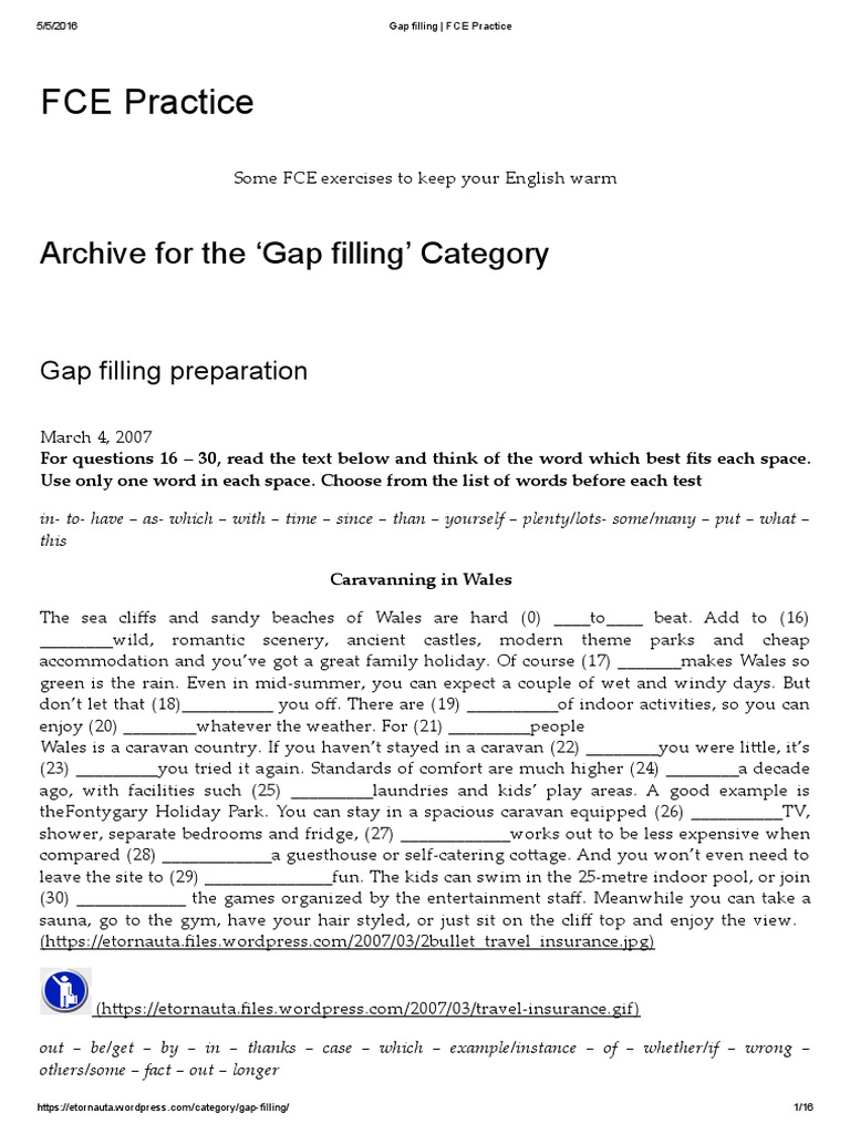 B2 Gap Fill Exercises for FCE Practice | PDF | Shyness | Frog
