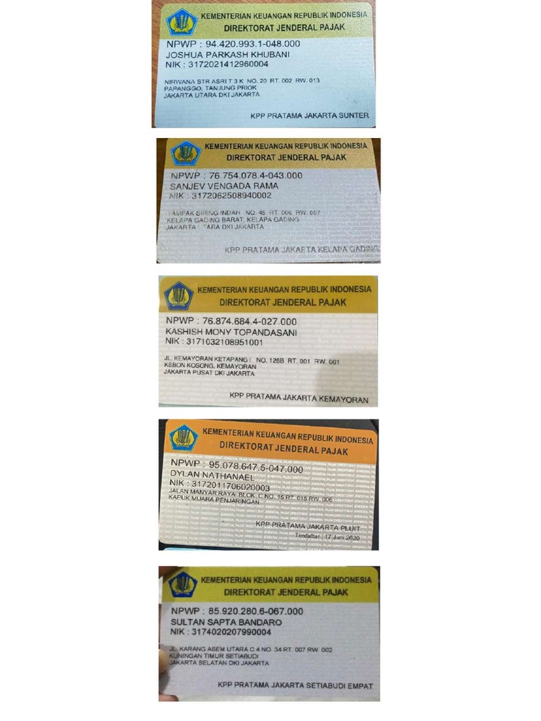 NPWP OP | PDF
