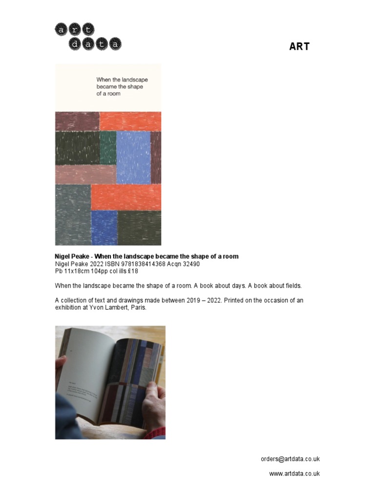 Nigel Peake - When The Landscape Became The Shape of A Room | PDF