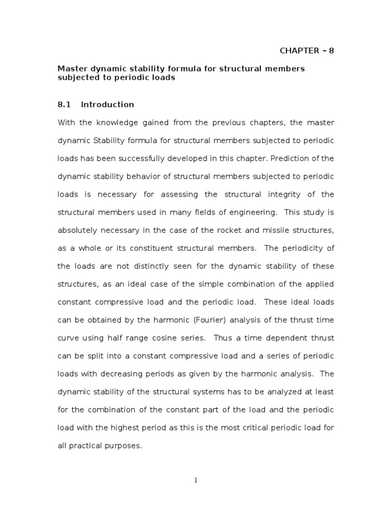 Master Dynamic Stability Formula for Structures | PDF | Stability ...