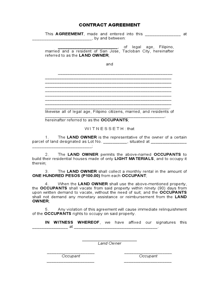 Contract Agreement | PDF | Justice | Crime & Violence
