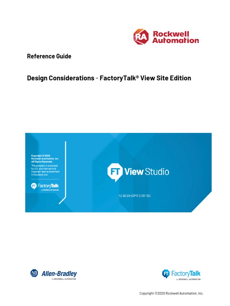 FactoryTalk View Site Edition Version 12 (CPR9 SR12) Design Considerations | Download Free PDF ...