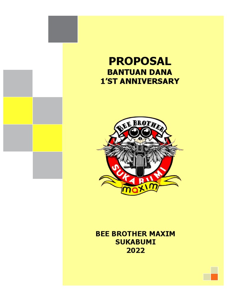 Proposal Dana 1st Anniversary Bee Brother | PDF