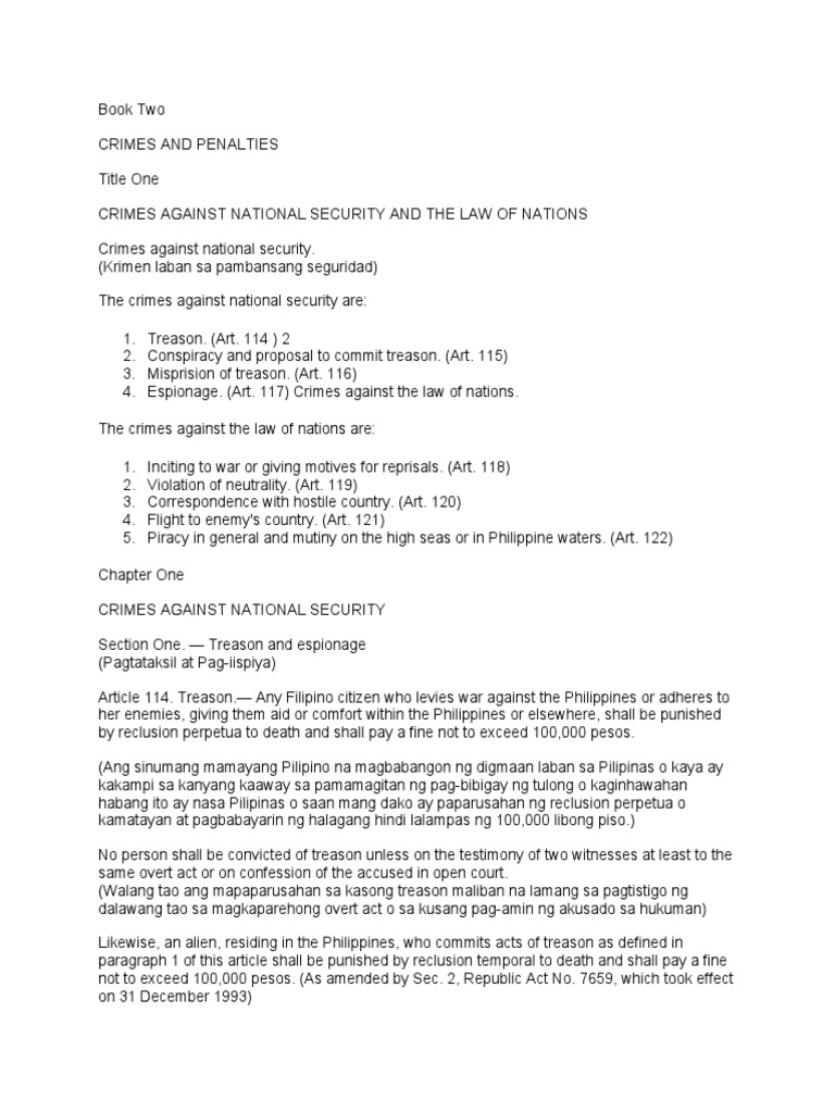 Lesson 1 | PDF | Treason | Confession (Law)