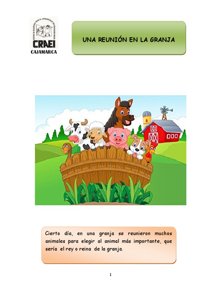 Cuento Una Reunion en La Granja | PDF