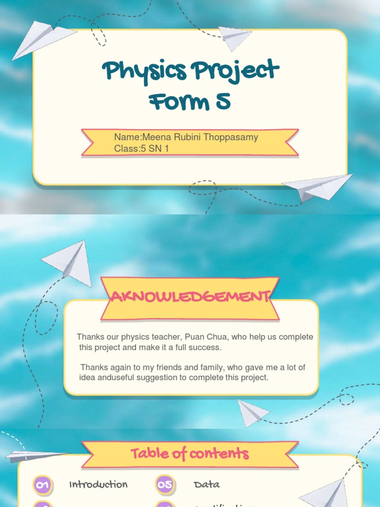 Physics Project Form 5: Name:Meena Rubini Thoppasamy Class:5 SN 1 | PDF ...