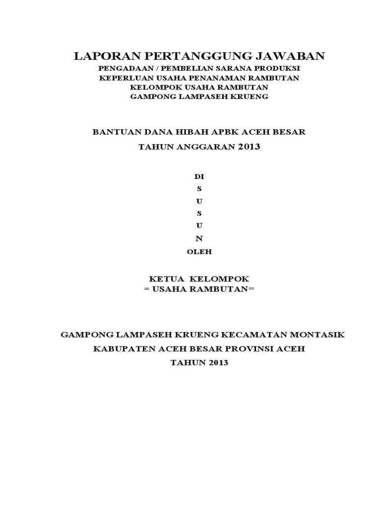 Proposal Tanaman Rambutan | PDF