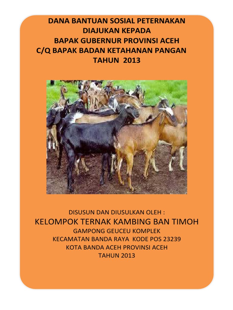 Proposal Ternak Kambing | PDF
