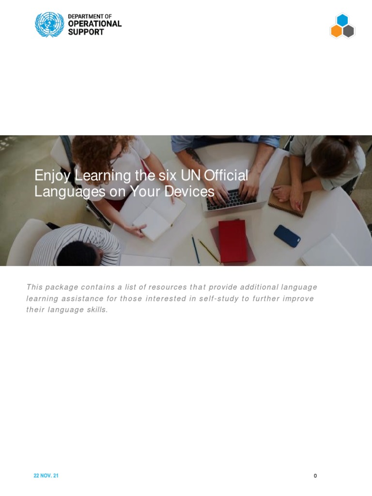 Enjoy Learning The Six UN Official Languages On Your Devices - 0 | PDF ...