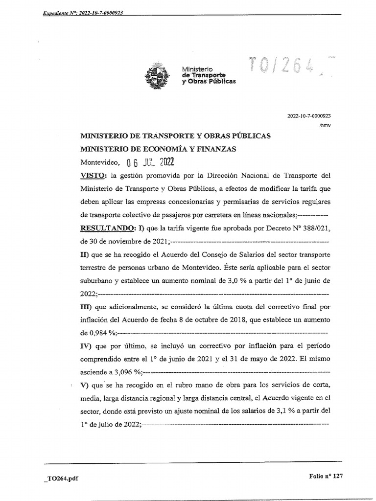 Resolución MTOP | PDF