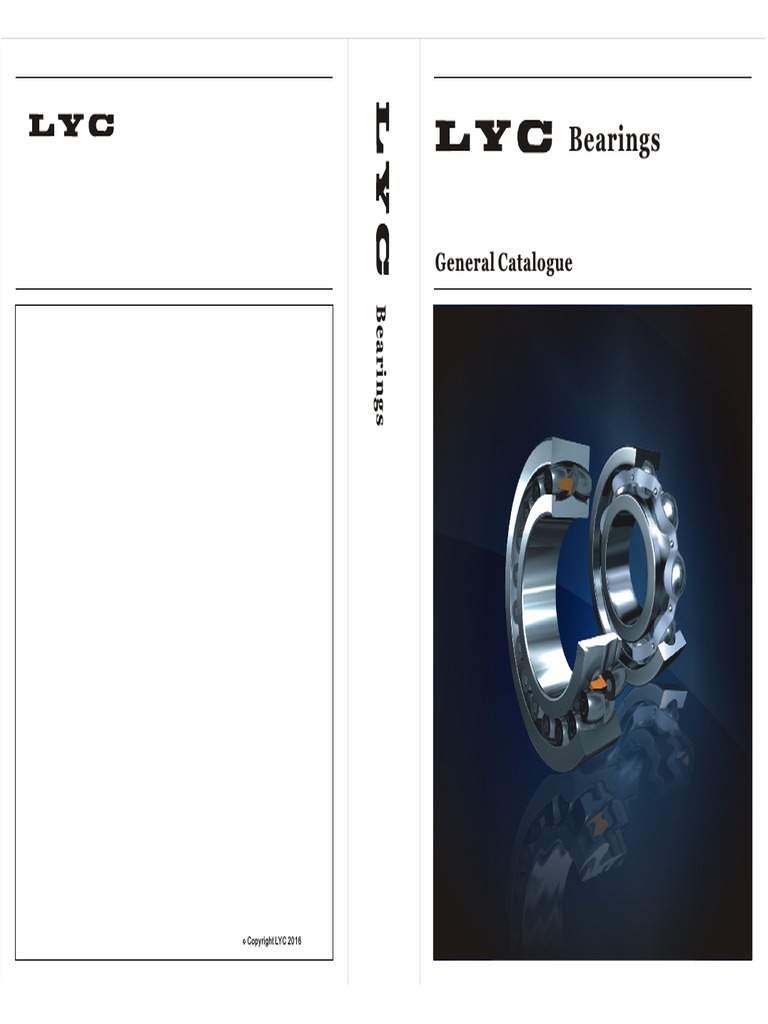 LYC 2016 General Catalog | PDF | Bearing (Mechanical) | Materials