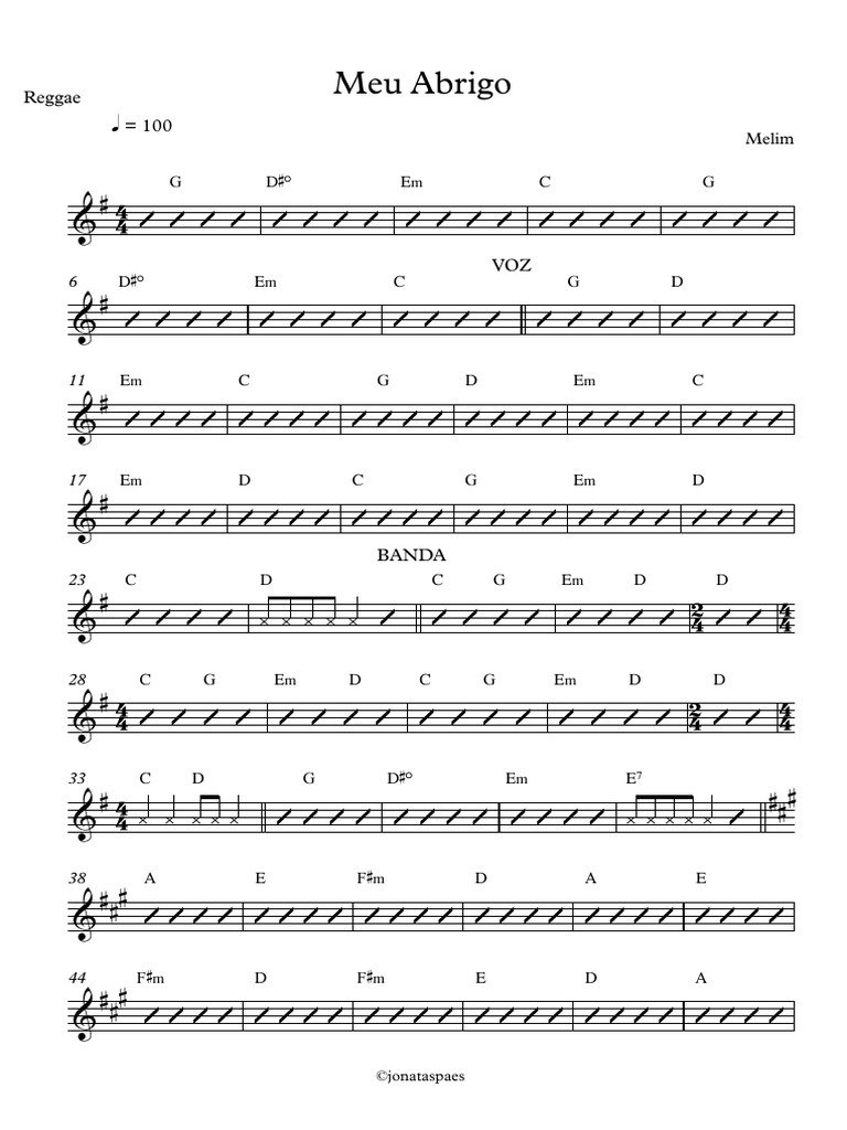 Meu Abrigo - Partitura Completa | PDF