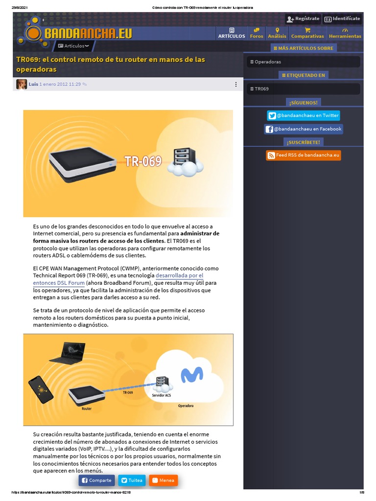 Cómo Controla Con TR-069 Remotamente El Router Tu Operadora | PDF ...