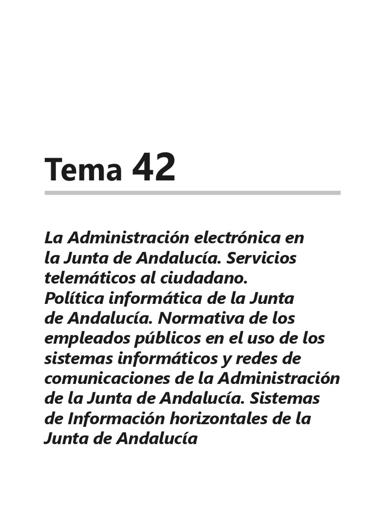Tema 42 Admja | PDF | Administración Pública | Privacidad de la información