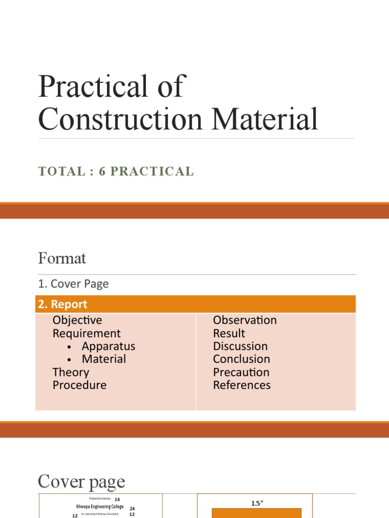 Practical of Construction Material | PDF | Brick | Mortar (Masonry)