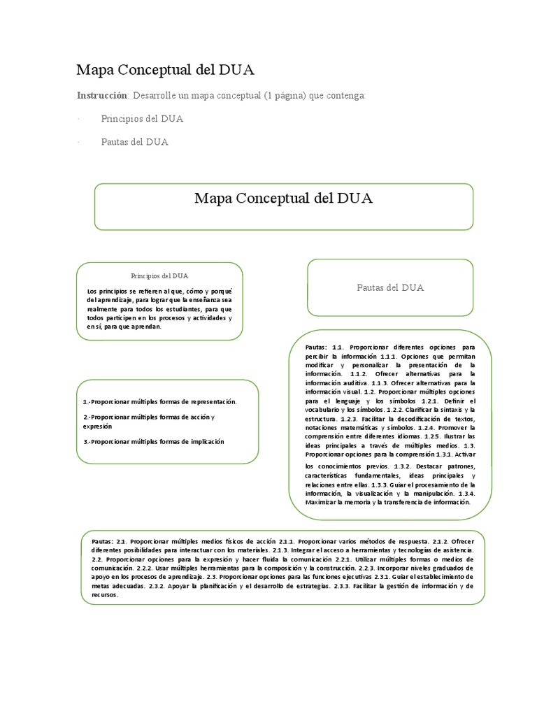 Mapa Conceptual Del DUA | PDF | Aprendizaje | Información