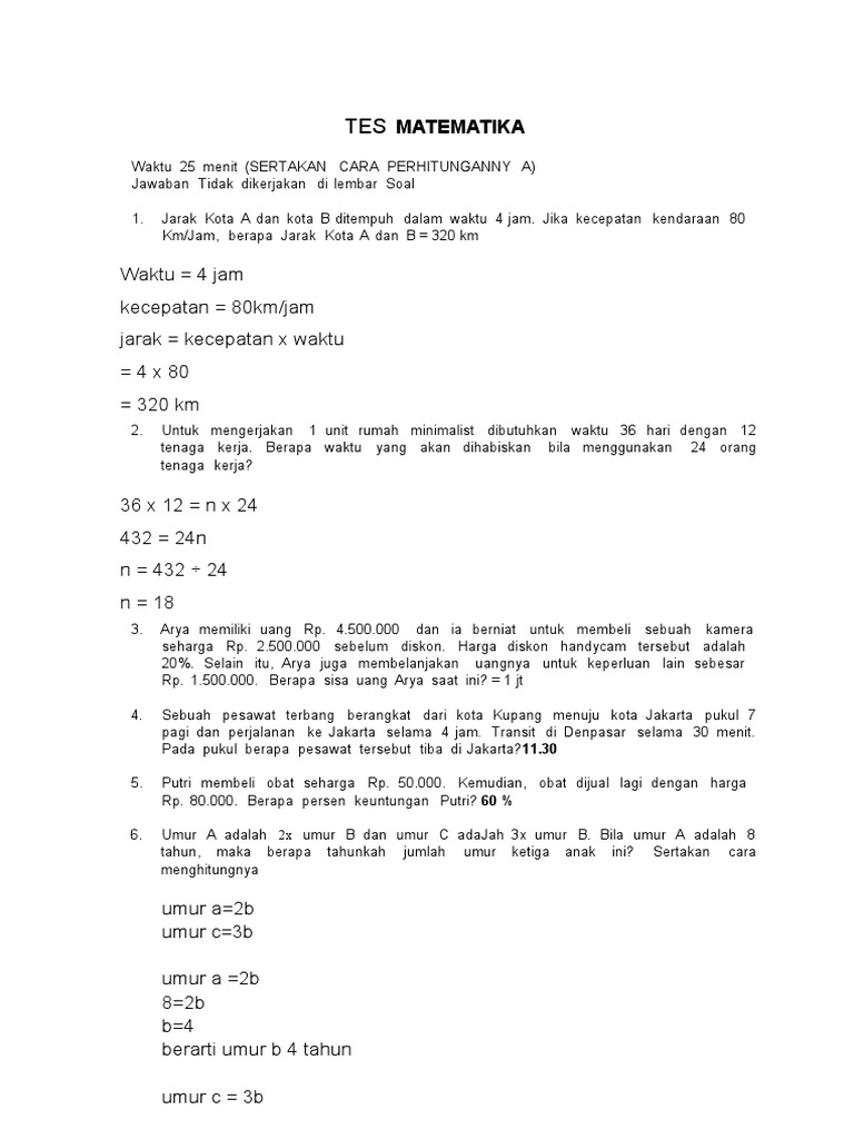 Soal Matematika | PDF