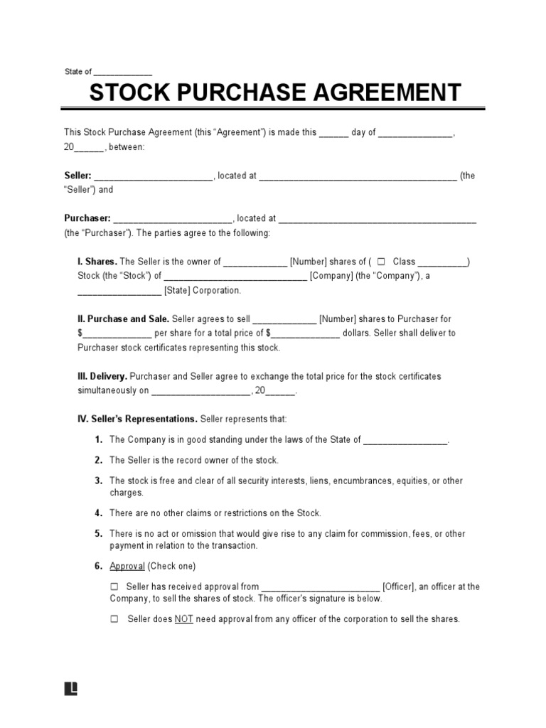 Stock Purchase Agreement Pdf Indemnity Stocks