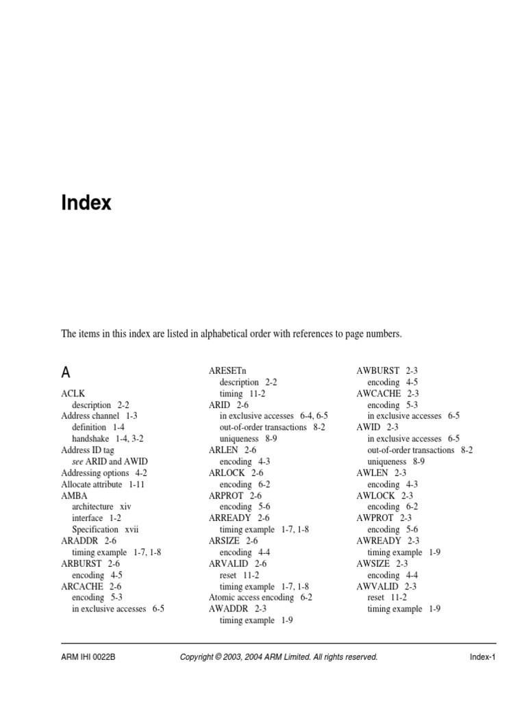 Index: The Items in This Index Are Listed in Alphabetical Order With ...