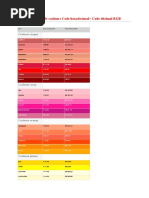 Liste Des Couleurs | PDF