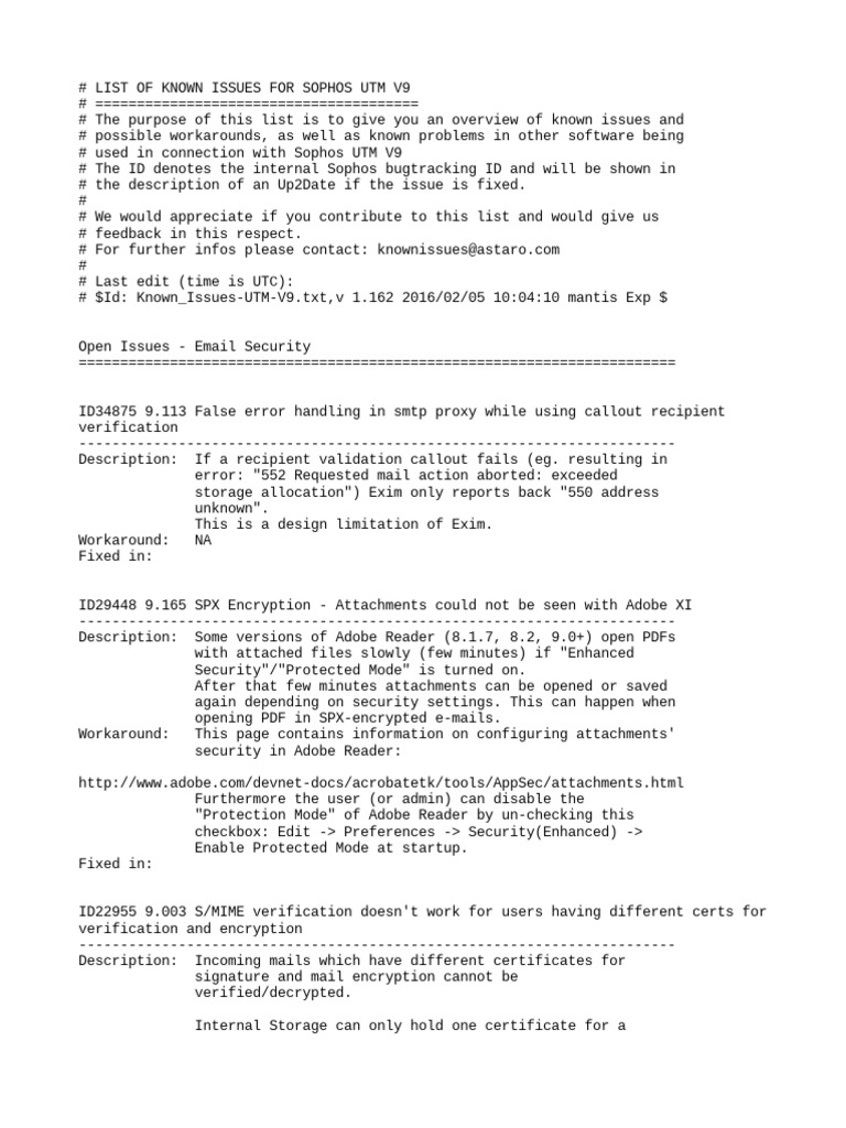 Rule ID | PDF | Proxy Server | Transport Layer Security