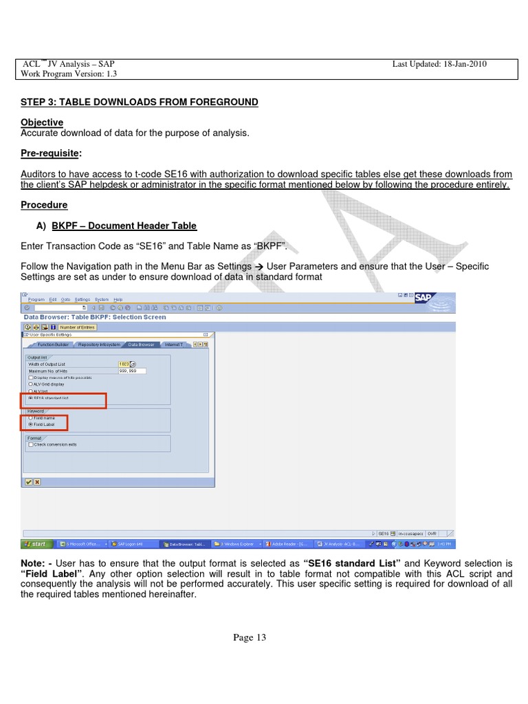 SAP Columns - BKPF Bseg | PDF | Computer File | Filename