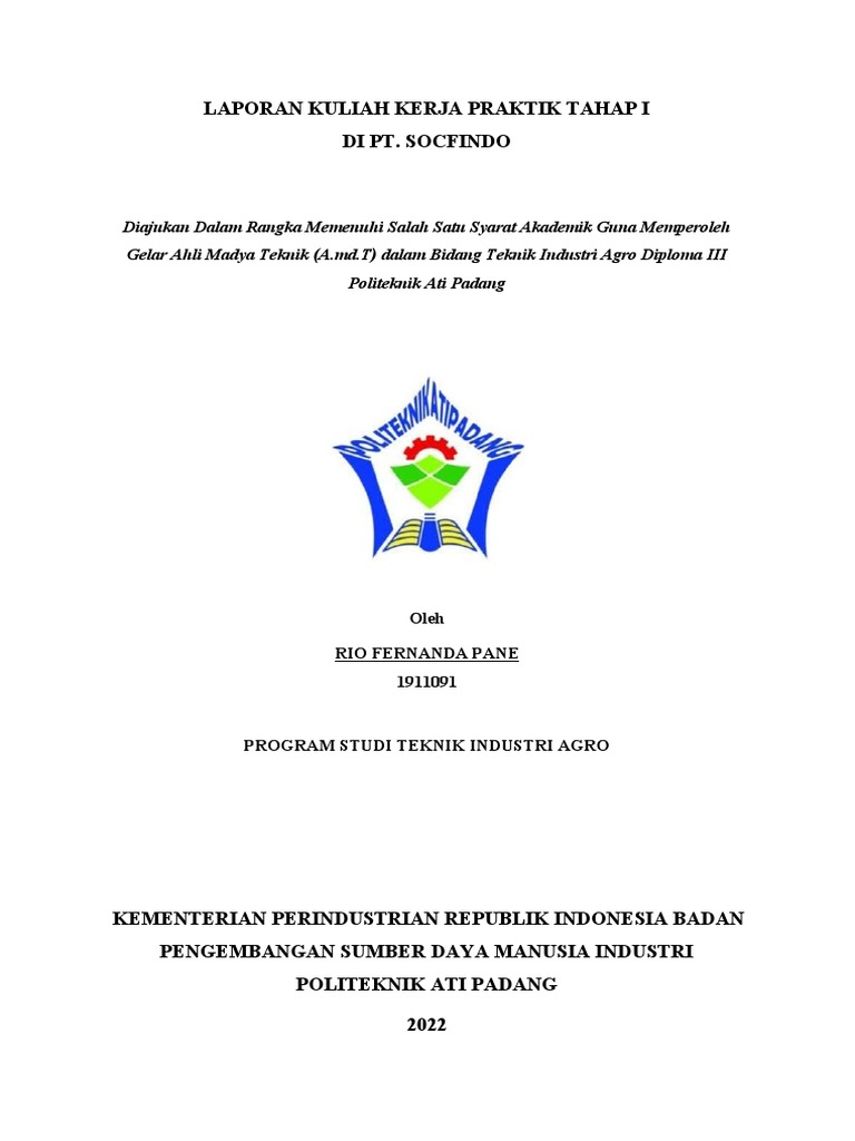 Laporan Kkp Tahap 1 Pdf