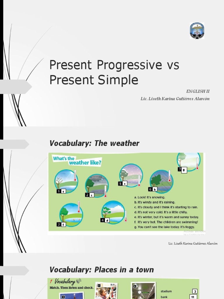 Present Progressive Vs Present Simple | PDF