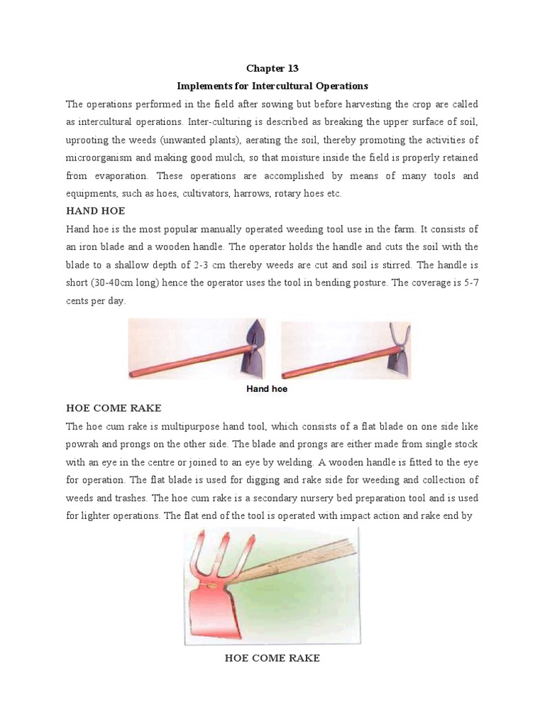 Chapter 13 - Implements For Intercultural Operations 9 | PDF | Tractor ...
