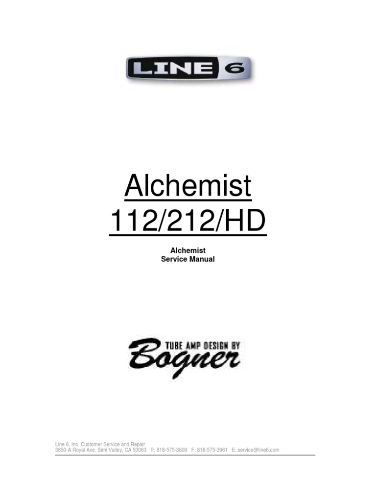 Line 6 Alchemist Service Manual | PDF | Switch | Manufactured Goods