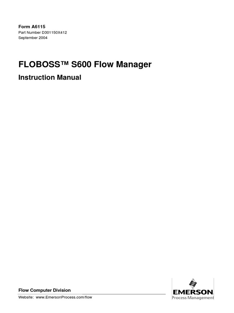 FLOBOSS S600 Daniel Flow Computer | PDF | Electrical Engineering | Computer Hardware