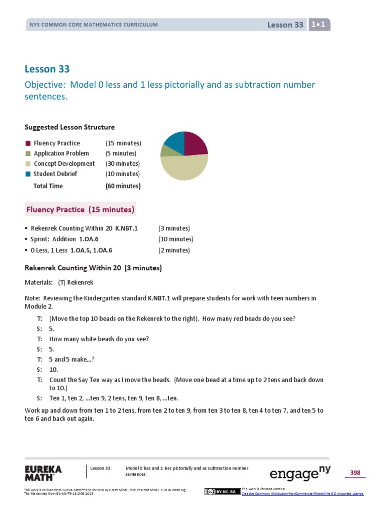 Math g1 m1 Topic I Lesson 33 | PDF | Common Core State Standards ...