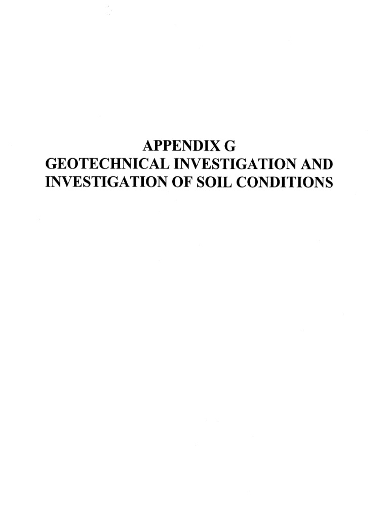 Appendix G Geotechnical Investigation An | PDF