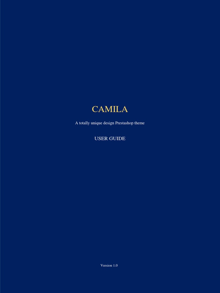 Camila: User Guide | PDF | Menu (Computing) | Computer File