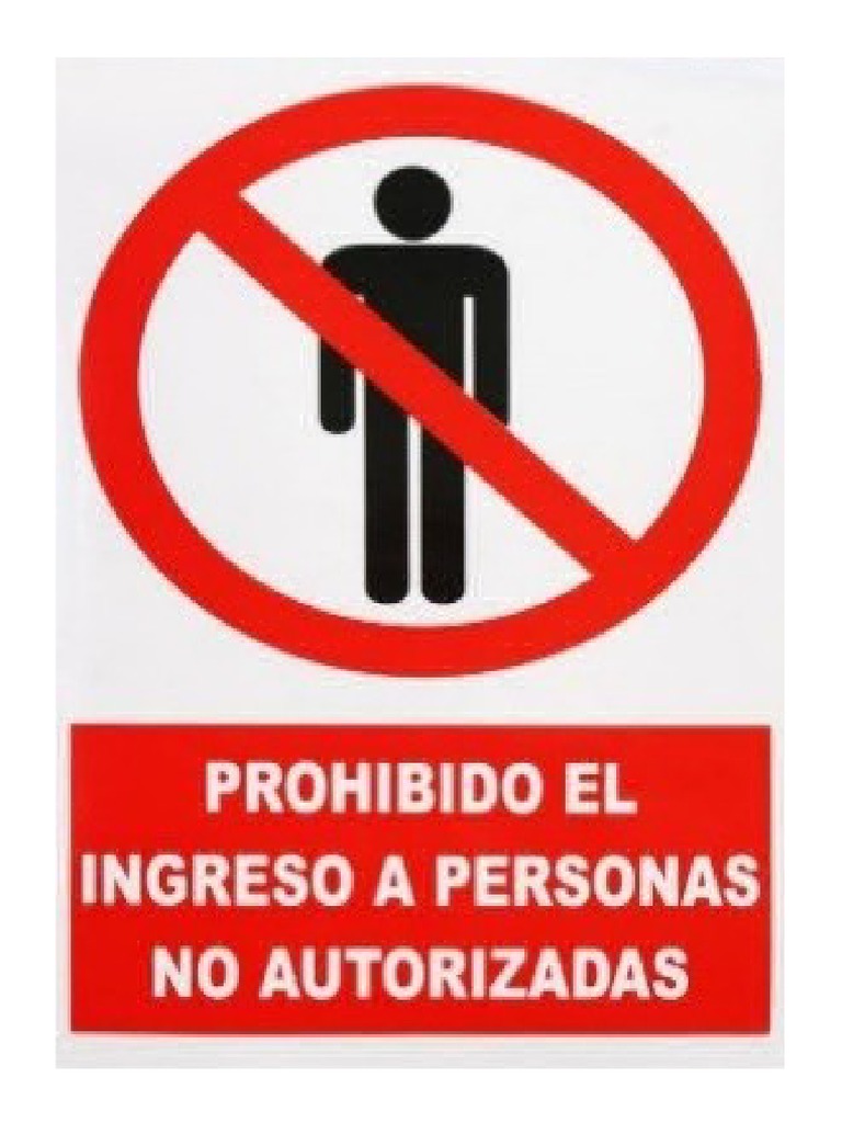 Señal de Prohibido El Ingreso | PDF