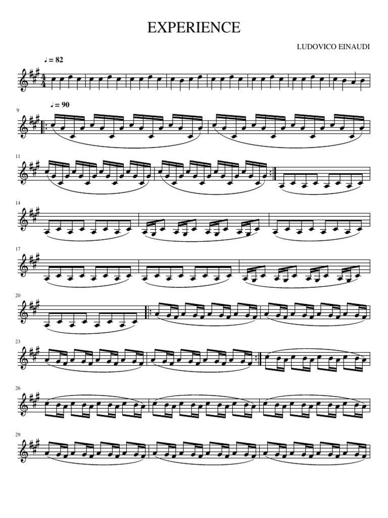Experience - Ludovico Einaudi | PDF