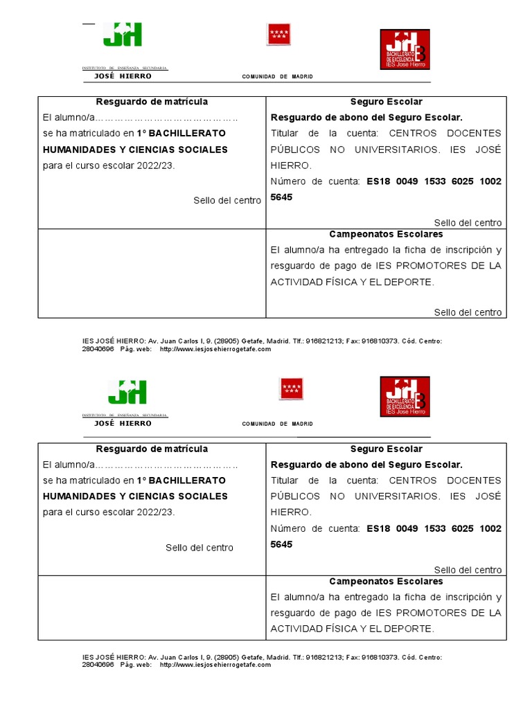 Resguardo de Matrícula y Seguro | PDF | Europa