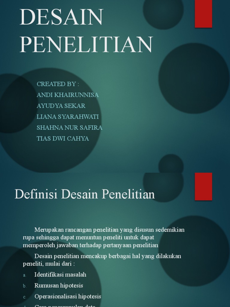 Desain Penelitian | PDF