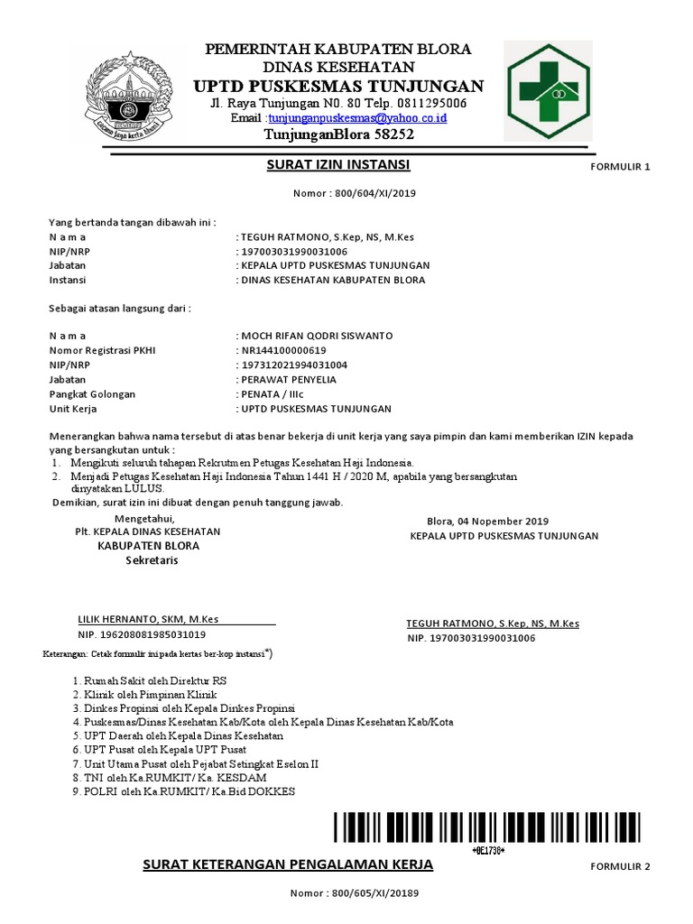 Surat Izin Tkhi | PDF