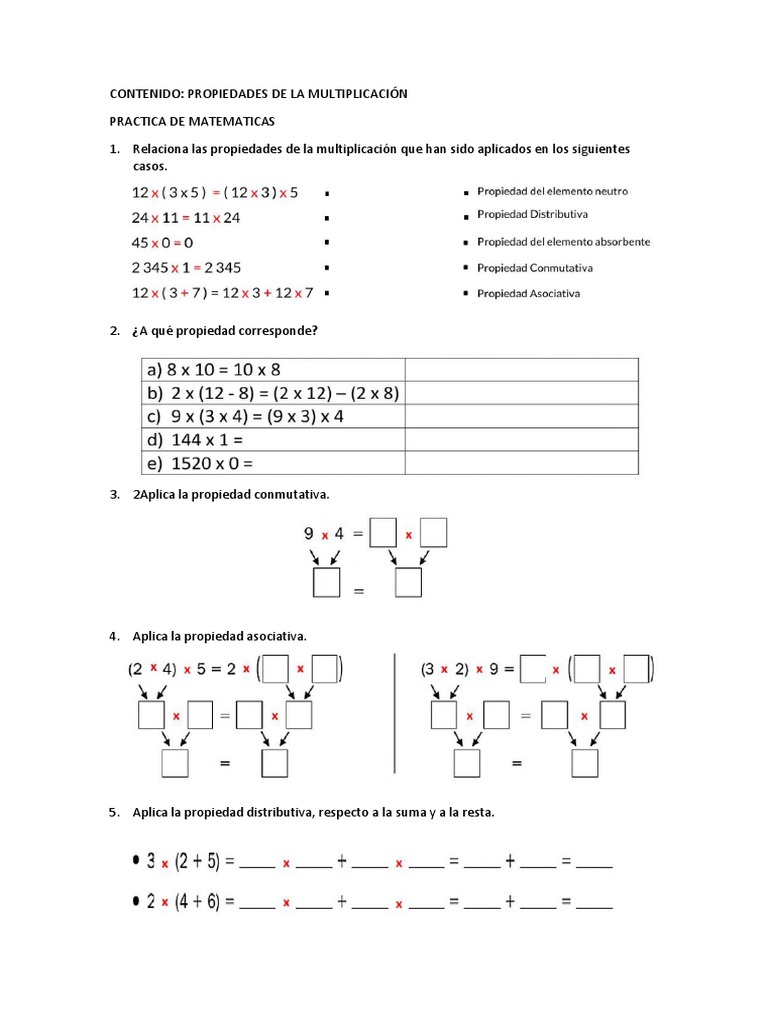 Propiedades de La Multiplicación | PDF