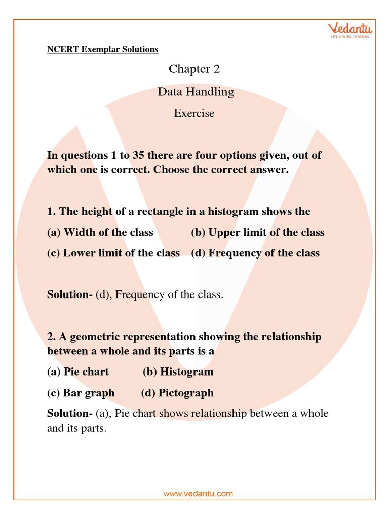 NCERT Exemplar Class 8 Maths Solutions Chapter 2 Data Handling | PDF ...