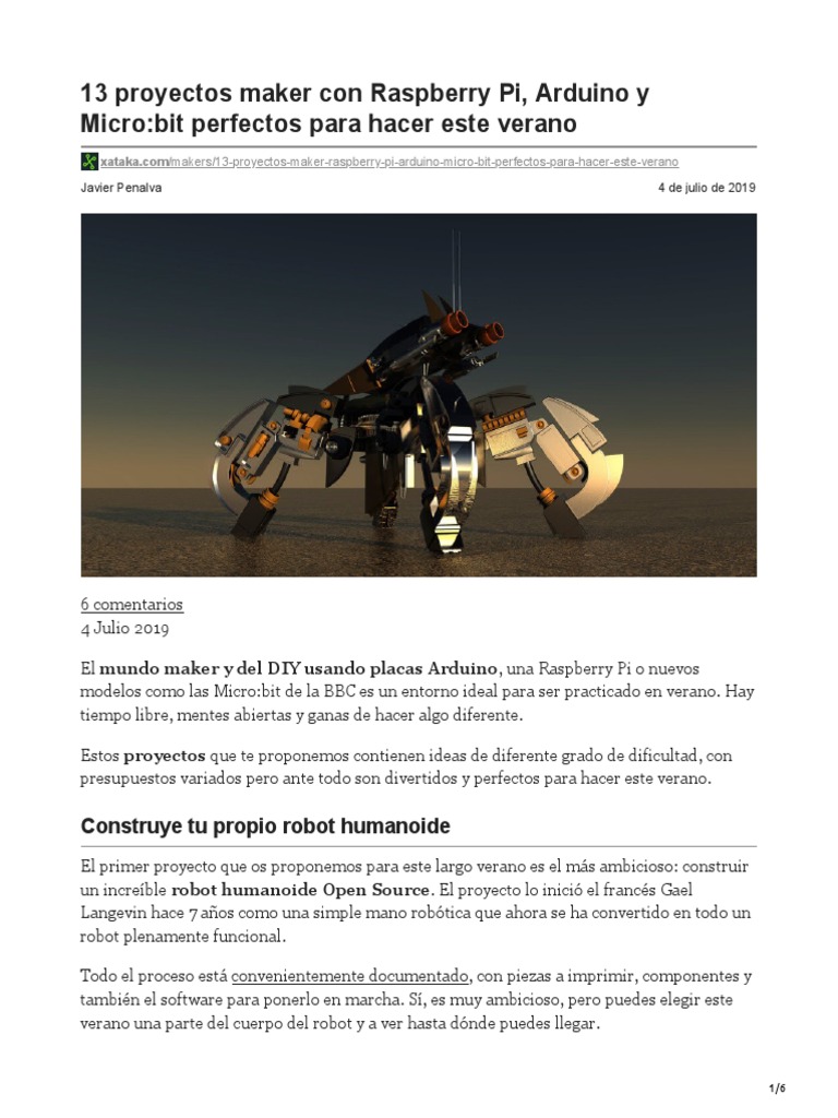 13 Proyectos Maker Con Raspberry Pi Arduino y Microbit Perfectos para ...