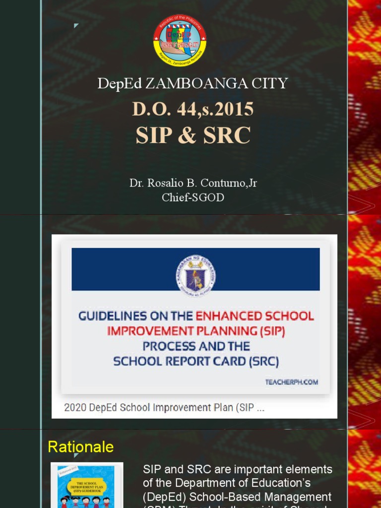 Enhanced School Improvement Plan and School Report Card Guidelines for ...