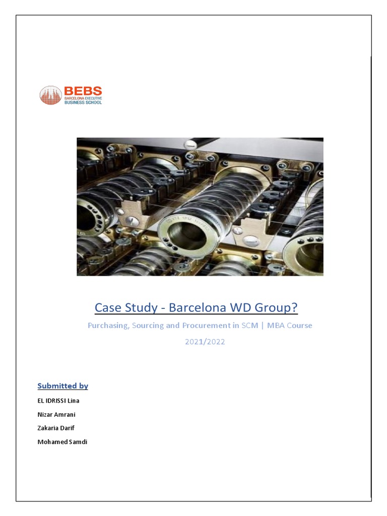Case Study Purchasing, Sourcing and Procurement in SCM | PDF ...