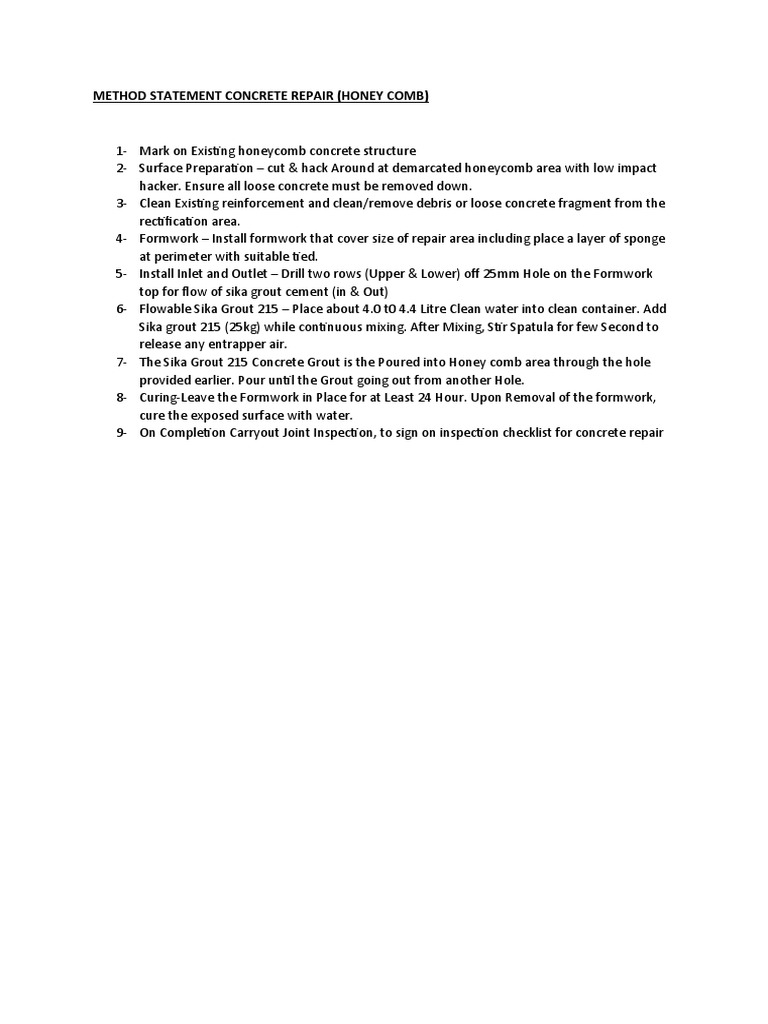 Concrete Repair Guide for Builders | PDF | Technology & Engineering
