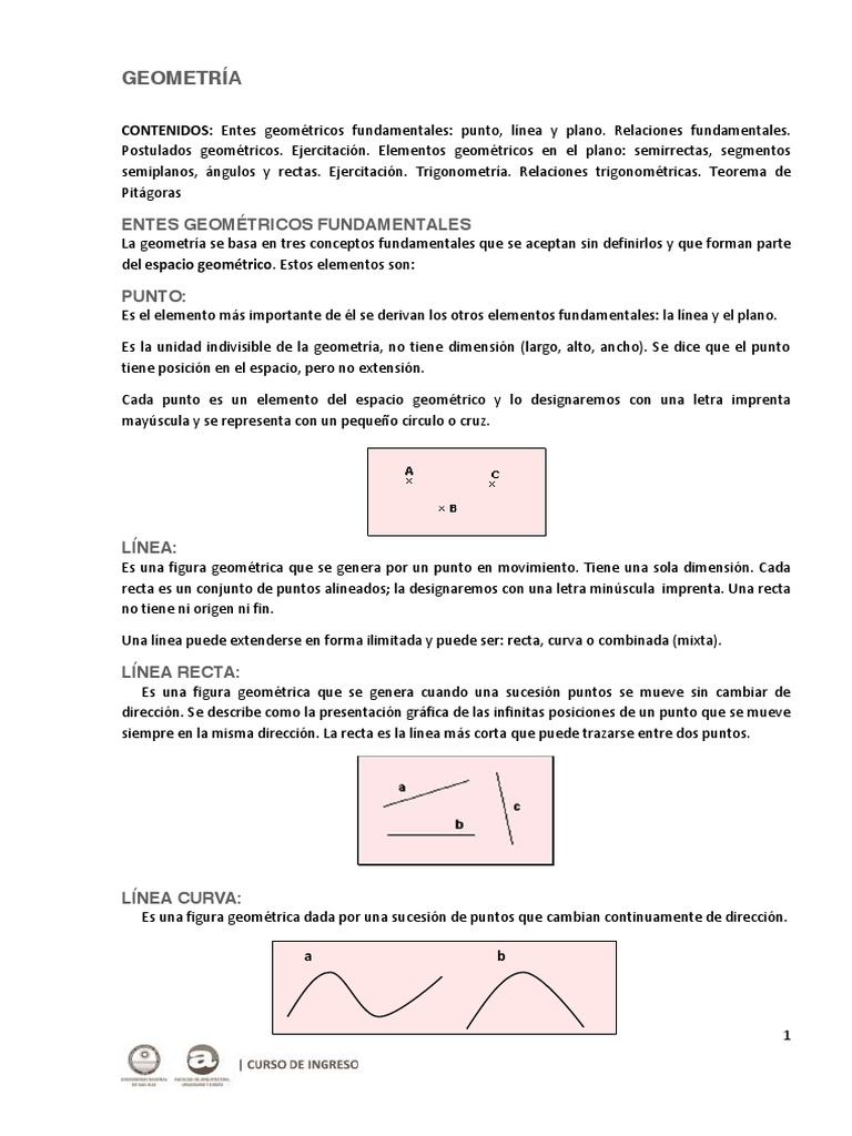 Conceptos Básicos de Geometría | PDF | Triángulo | Ángulo