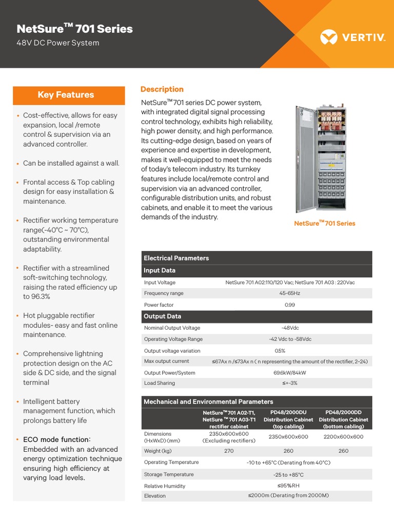 netsure-701-series-datasheet | PDF | Rectifier | Electrical Engineering