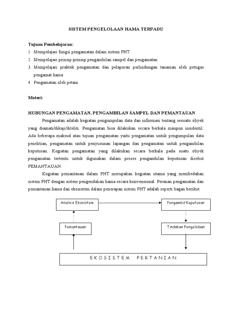 Konsep PHT, Prinsip PHT Dan Komponen PHT | PDF